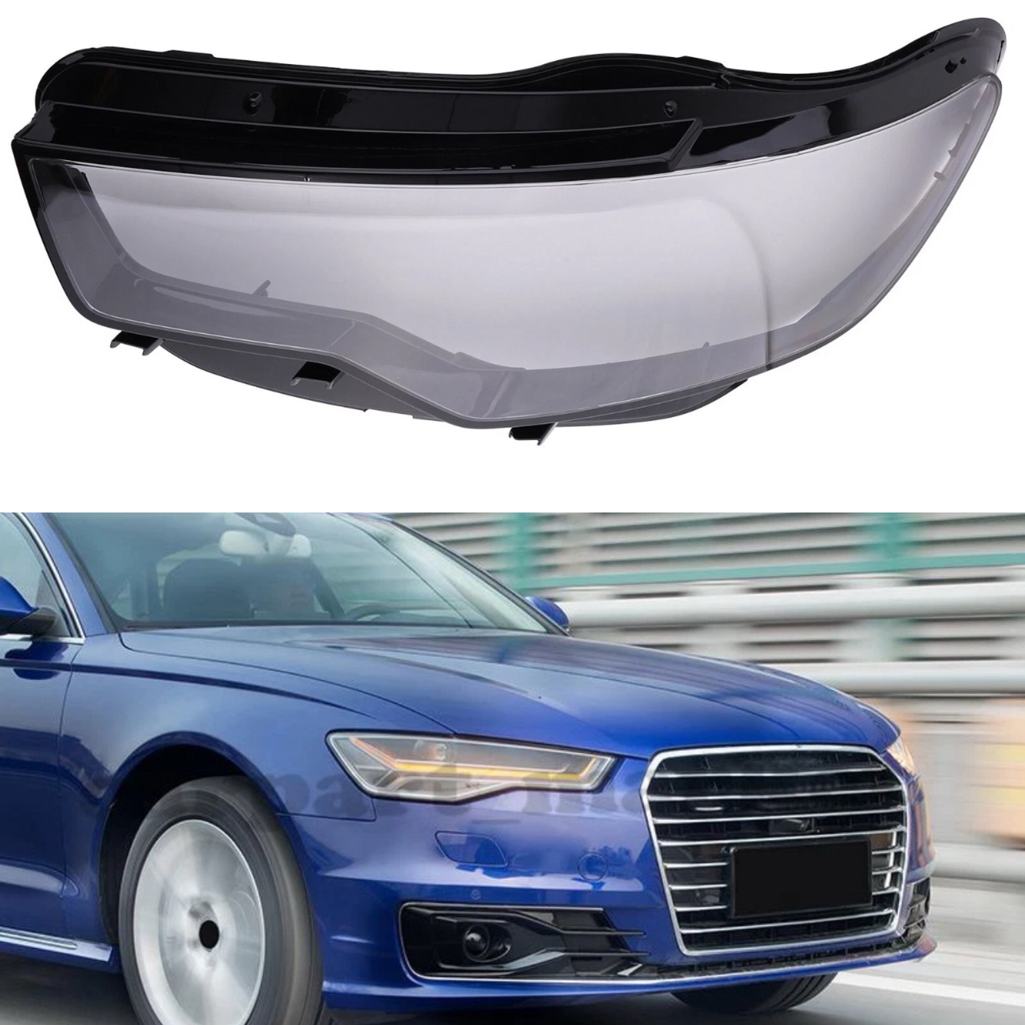 Audi A6 C7 Headlight Lens Cover 2016-2018 Lenses - BavGruppe Designs